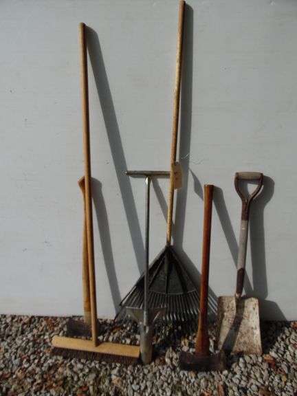 Axes, Rake, Broom, Shovels - Dunker Auction