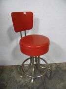 Red Bar Stool - Dunker Auction