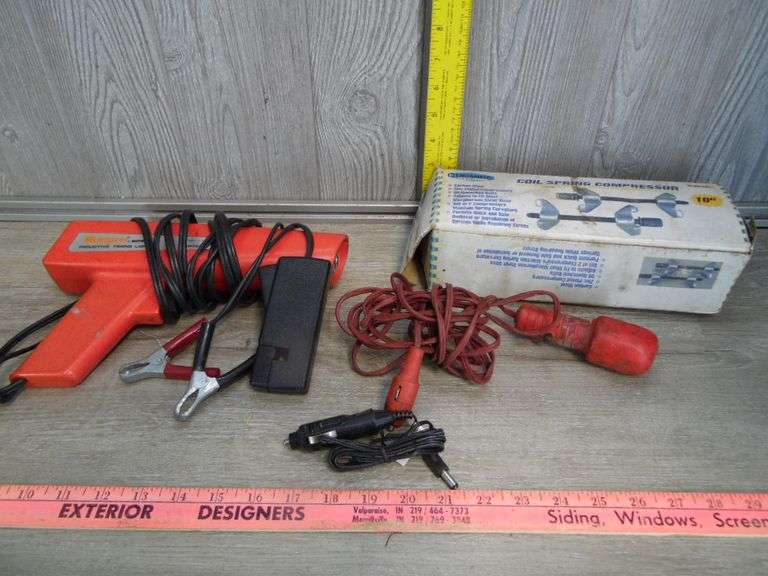 Work Light, Timing Light, Coil Spring Compressor - Dunker Auction