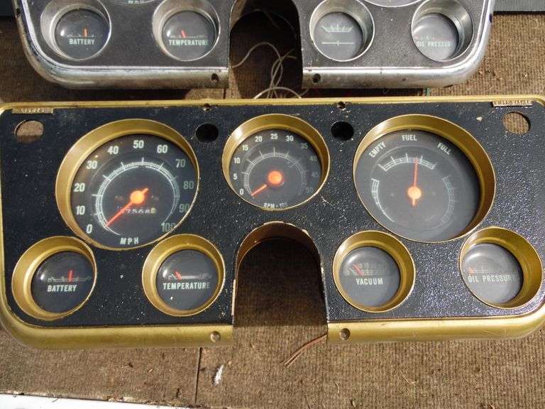2 1967 through 1972 Chevy Truck Gauge Clusters (one with factory tach ...