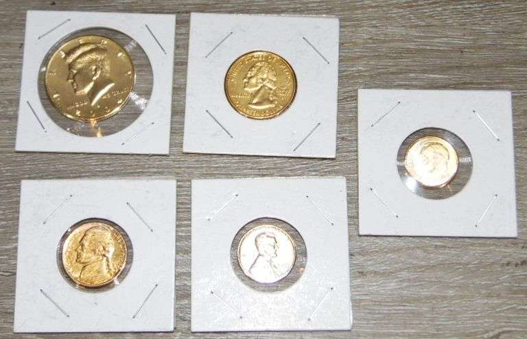 Gold Plated Coin Set - Dunker Auction