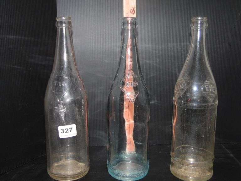 Three TIP-TOP Soda Bottles - St. Louis, MO - Dunker Auction