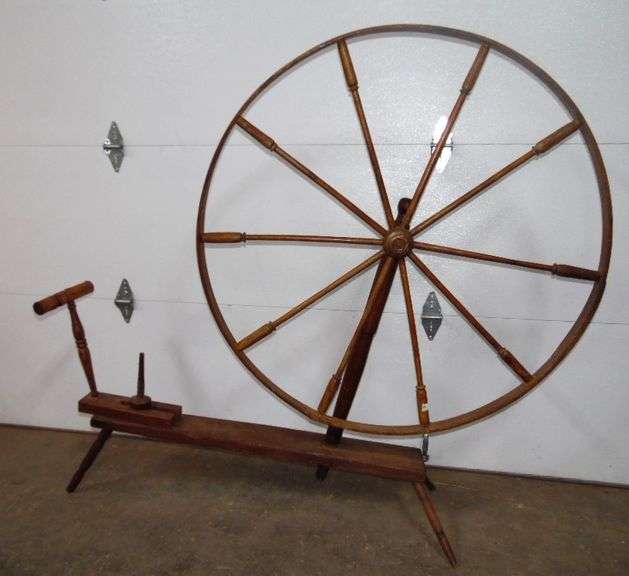 Spinning Wheel: Spin Wheel 46" Diameter & 52" Long Base - Dunker Auction