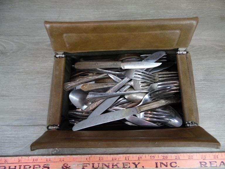 Misc. Flatware In Case - Dunker Auction