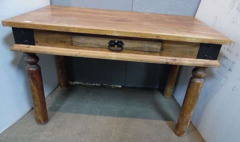 Libary Table: 48" x 28 1/2" x 30 1/2" Has Scratches - Dunker Auction