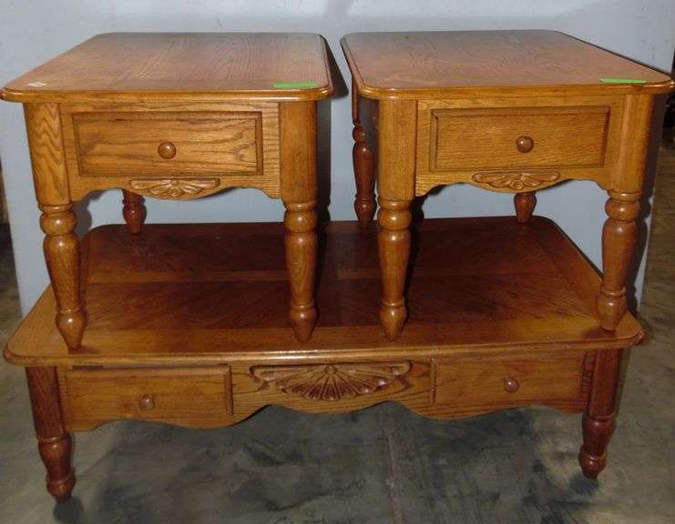 Coffee Table & Two End Tables - Dunker Auction