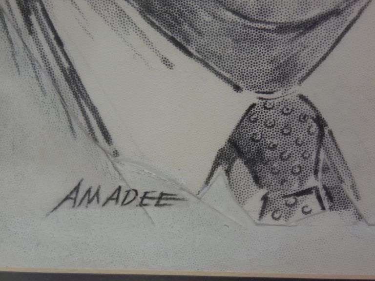 Sketch Drawing By Amadee - See Description - Dunker Auction