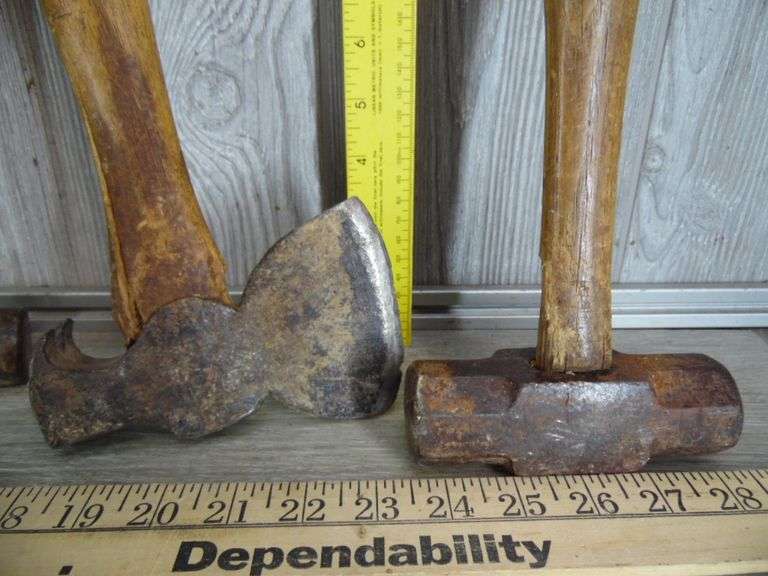 Rubber Mallet, Ball Peen Hammer, Axe & Sledge Hammer - Dunker Auction