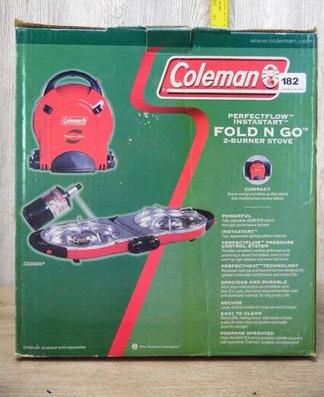 Coleman Fold N Go 2-Burner Stove - Dunker Auction