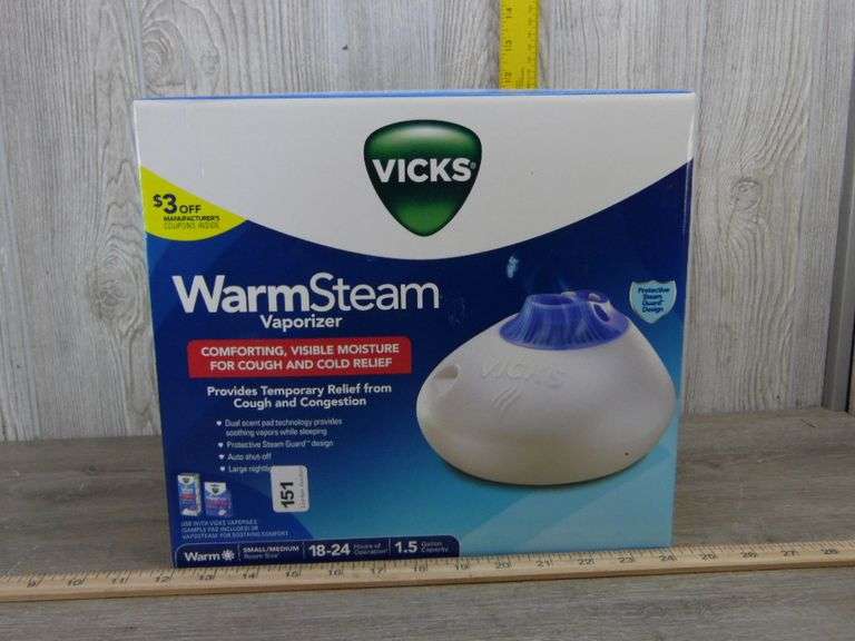Vicks Warm Steam Vaporizer: New - Dunker Auction