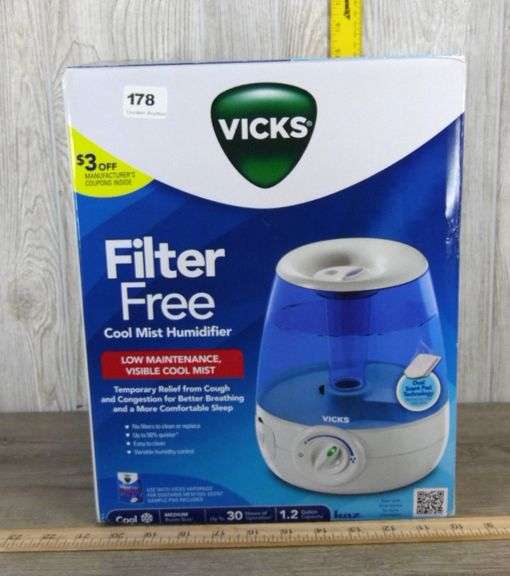 Vicks Filter Free Cool Mist Humidifier - Dunker Auction