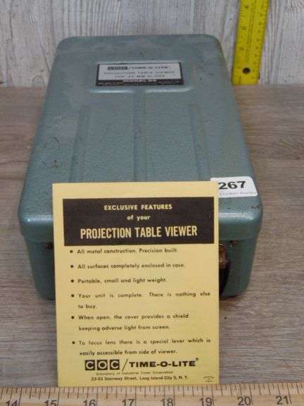 Time-O-Lite Protection Table Viewer For 35MM Slides - Dunker Auction