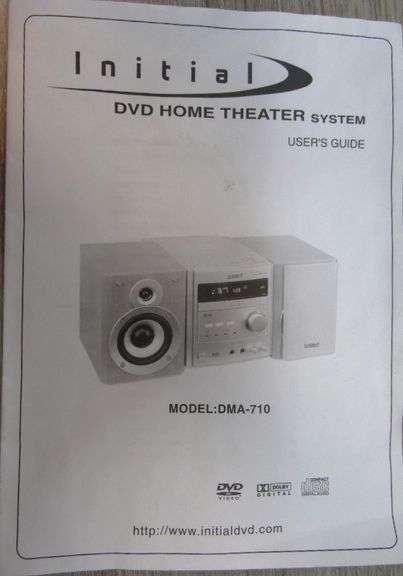 Initial DVD Home Theater System - Dunker Auction