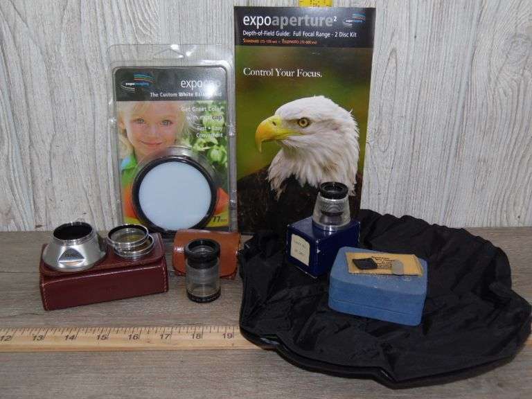 Lens Hood, Filters, Comparator, White Balance Aid, Depth-Of-Field Guide ...