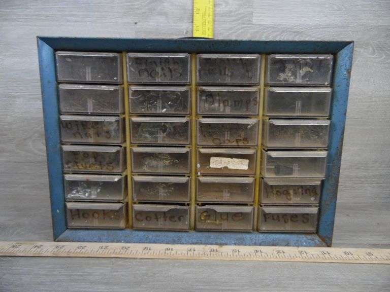 Organizer Bin With Various Hardware - Dunker Auction
