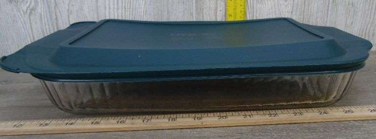 Pyrex Dish With Hot/Cold Carrier - Dunker Auction