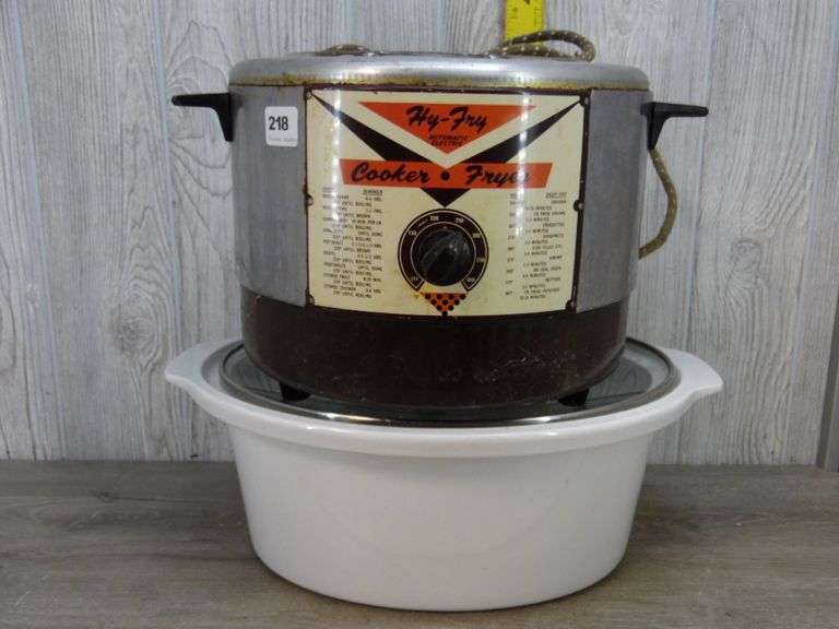 Hy-Fry Cooker Fryer & Slow Cooker Pot & Lid - Dunker Auction