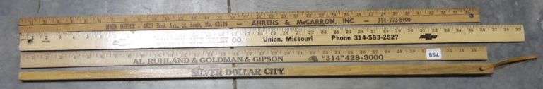 Advertising Yard Sticks - Dunker Auction