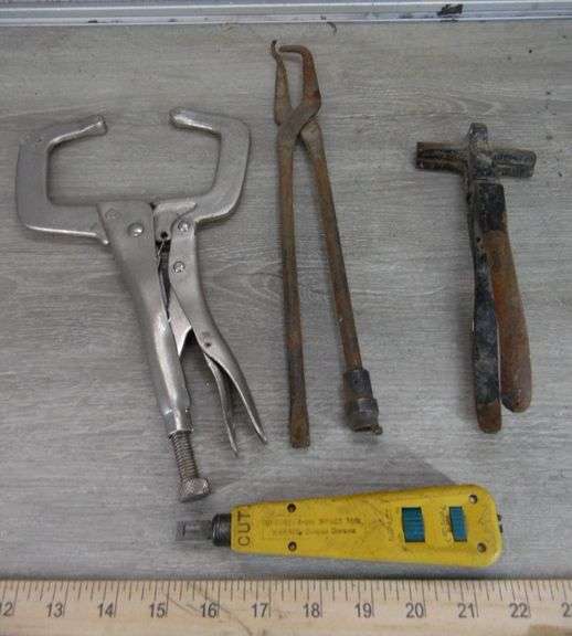 Locking C-Clamp, Punch Down Wire Impact Tool & More - Dunker Auction