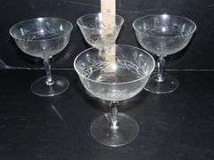 Fostoria Crystal Etched Stemware - Dunker Auction