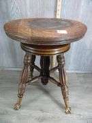 Antique Claw Foot Piano Stool - Dunker Auction