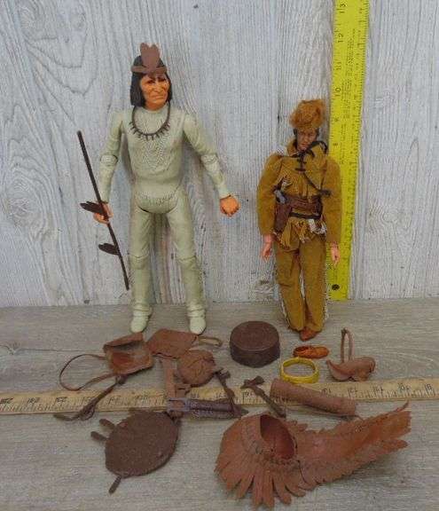 Marx Geronimo & Legends Of The West Davy Crockett Action Figures ...