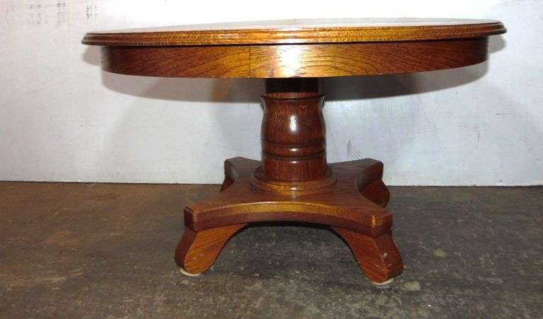 Wood Coffee Table - 30" Round, 18" Tall - Dunker Auction