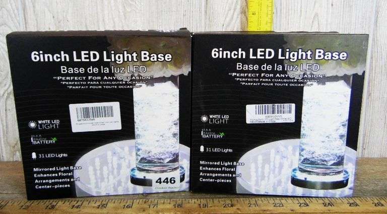 Four 6 Inch LED Light Bases - Dunker Auction