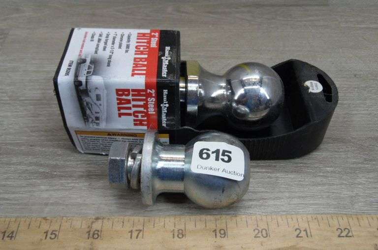 Haul Master 2" Hitch Ball & Unknown Size Ball - Dunker Auction