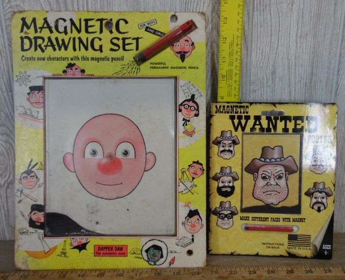 Dapper Dan The Magnetic Man & Magnetic Wanted Poster - Dunker Auction