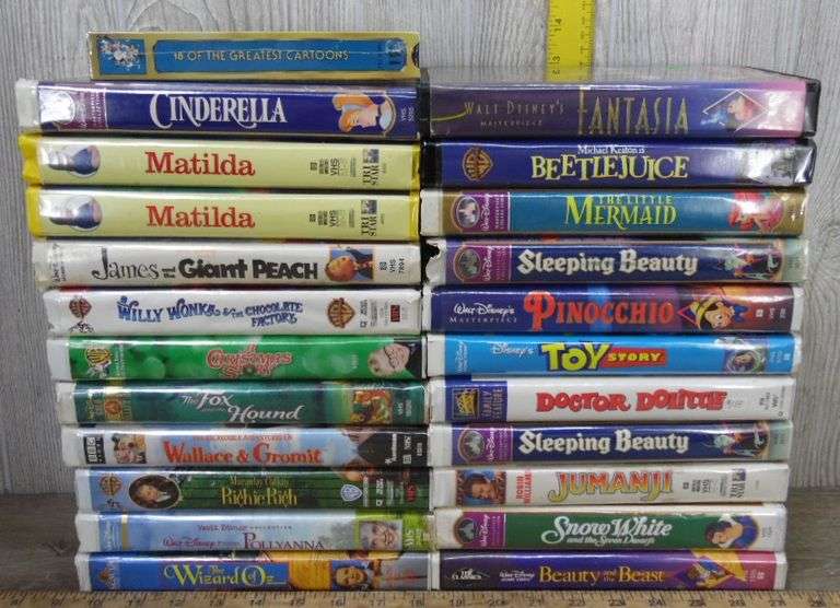 Kid's VHS Movies - Walt Disney, Warner Brothers - Dunker Auction