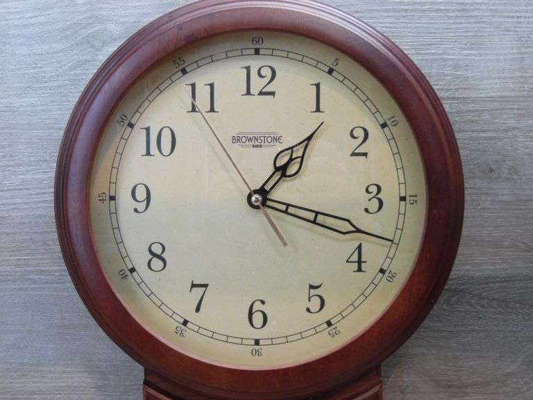 Brownstone Wall Clock - Dunker Auction