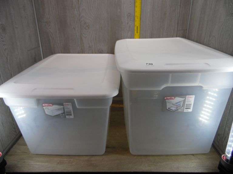 Two Storage Totes With Lids - Dunker Auction
