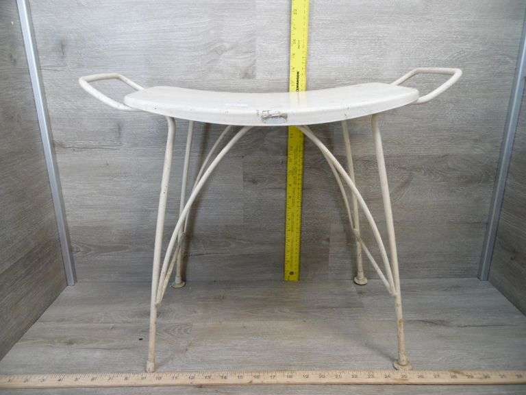 MCM Metal Bench/Stool - Dunker Auction