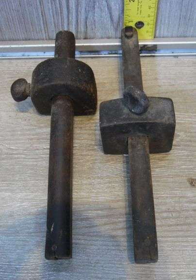 Two Vintage Wood Scribes - Dunker Auction