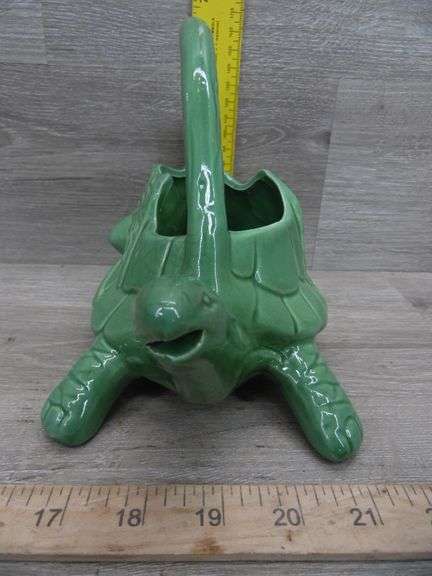 McCoy Pottery Turtle Watering Pitcher - Dunker Auction