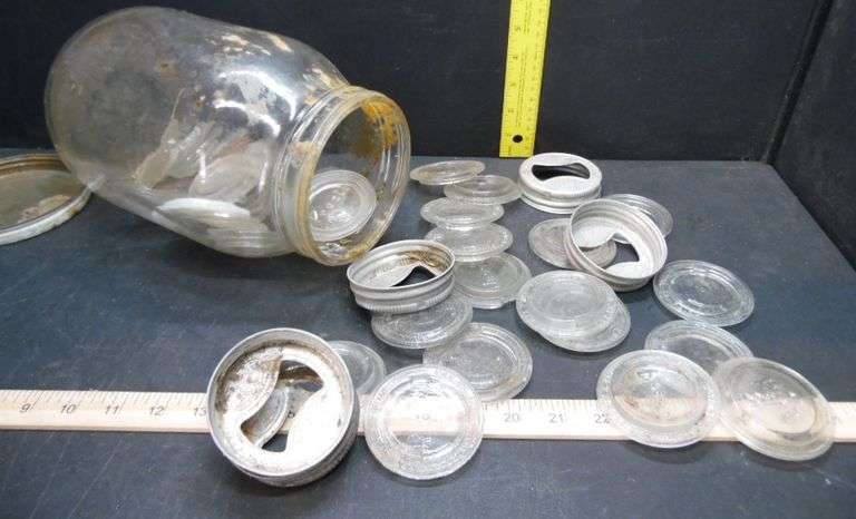 Glass Canning Jar Lids - Dunker Auction