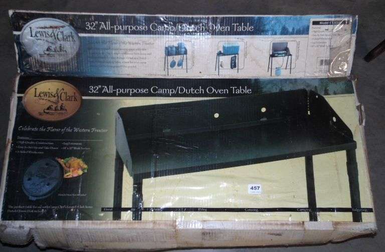 32" All-Purpose Camp/Dutch Oven Table - Dunker Auction
