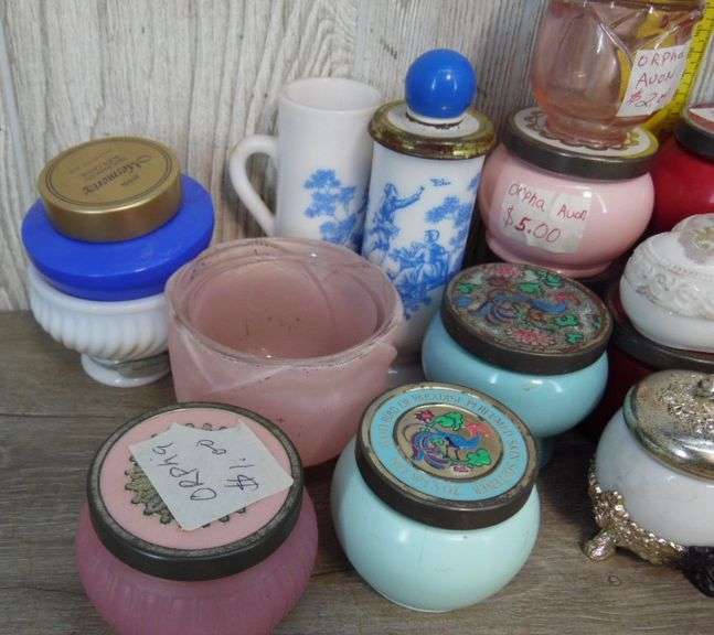 Avon Perfume, Powder & Makeup Jars - Dunker Auction
