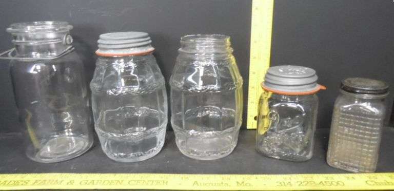 Barrel Shape Jars, Canning Jars - Dunker Auction