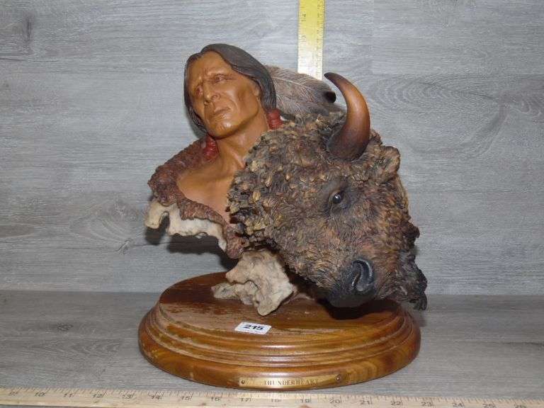 Native American/Buffalo Statue 189/2500 - Dunker Auction