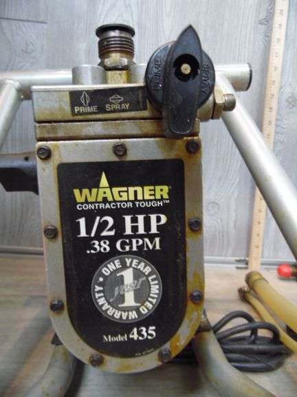 Wagner High Performance Airless Sprayer - 1/2 HP .38 GPM Model 435 ...