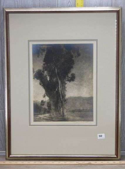 Leopold Hugo Tree Wall Art - Signed - Dunker Auction