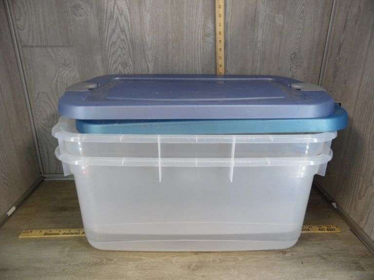 Two Storage Totes With Lids - Dunker Auction