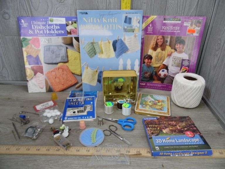 Craft Pattern Books, Thread, Hoops & Sewing Supplies - Dunker Auction