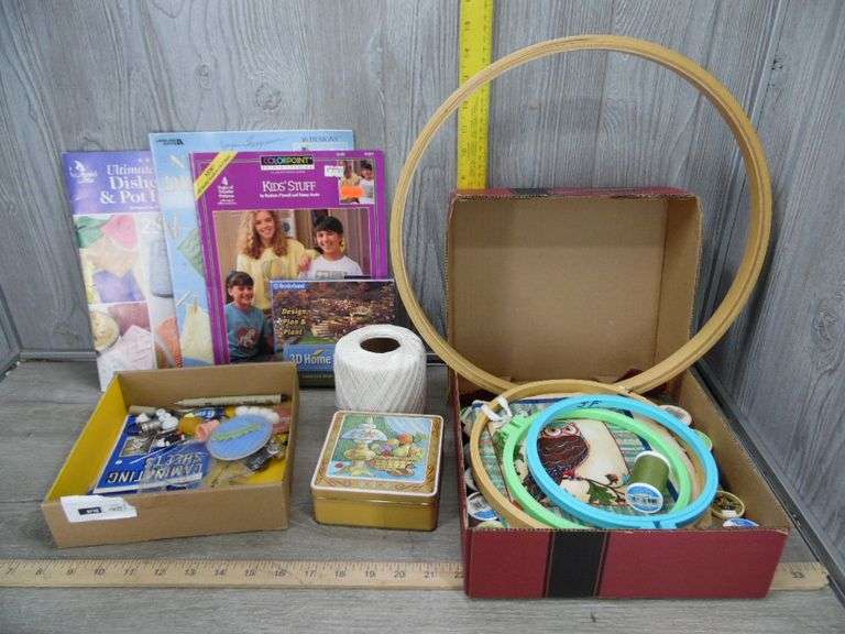 Craft Pattern Books, Thread, Hoops & Sewing Supplies - Dunker Auction