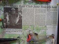 Fishing Lure Shadow Box With Newspaper Clippings - Dunker Auction