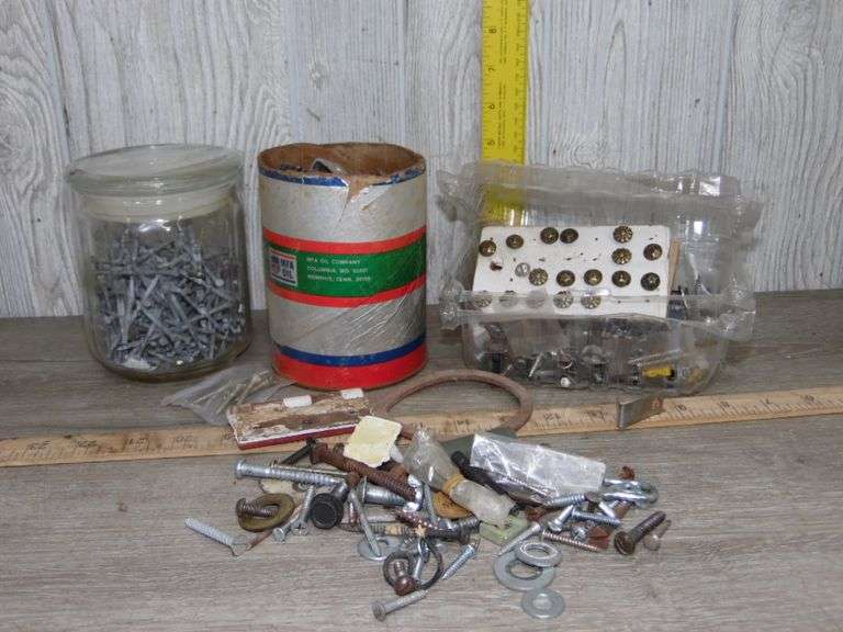Handy Man Lot - Nails, Screws, Tacks & More - Dunker Auction