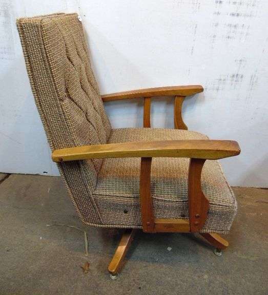 Wood Swivel Rocking Chair - Dunker Auction
