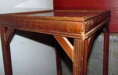 Two End Tables - Needs TLC - 15 1/4" x 15 1/4" x 26" - Dunker Auction